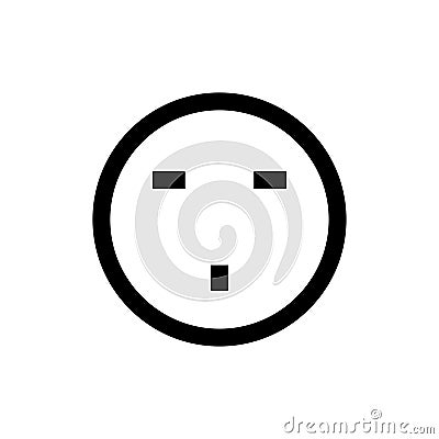 Clueless Emoticon Line Icon Vector Illustration | CartoonDealer.com ...