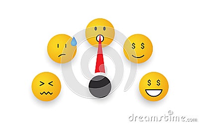 Emoticon Scale. Mood Scale. Satisfaction Indicator. Performance ...