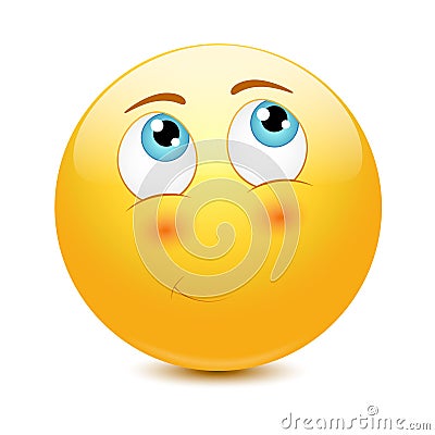 Emoticon Timido Immagine Stock Libera da Diritti - Immagine: 37845106
