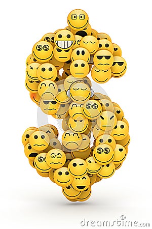 Dollar Sign Smiley Face Clip Art