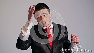 Emotional Capricious Man stock video. Video of jacket - 64027141