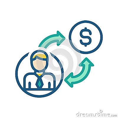 Employee Compensation Structure Icon Design Cartoon Vector ...