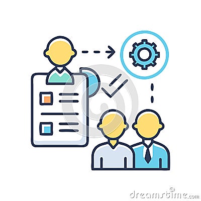 Employee Development Plan Icon Design Vector Illustration ...