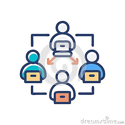 Empowering Collaborative Learning Concept Icon Vector Illustration ...