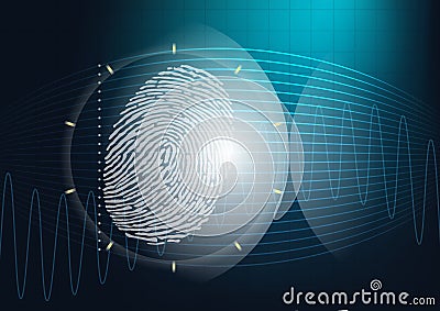 Fingerprint Symbol Taken From A Crime Scene To Identify A Suspect ...