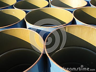 Empty Blue Barrels Royalty-Free Stock Photography | CartoonDealer.com ...