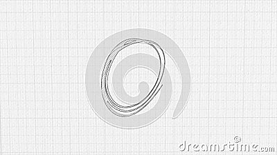 Empty Circle Spinning Sketch Doodles Being Animated. Hand-drawn Moving ...