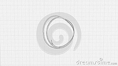 Empty Circle Spinning Sketch Doodles Being Animated. Hand-drawn Moving ...