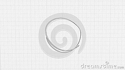 Empty Circle Spinning Sketch Doodles Being Animated. Hand-drawn Moving ...