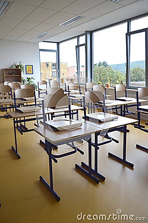 Empty Classroom Interior Stock Photo - Image: 53962112