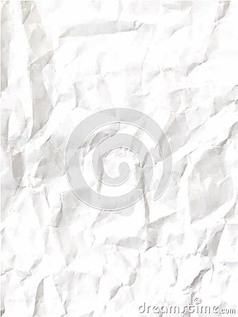 Empty Creased Paper Background. White Rumpled Paper Sheet. Texture Of ...