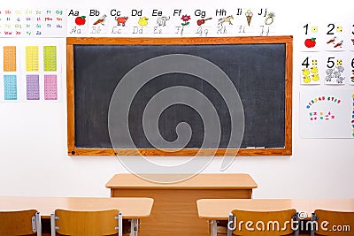 Empty, Decorated Elementary Classroom Stock Photography - Image: 20426392