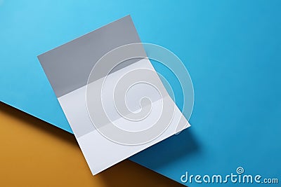 Empty Flyer On Color Background Stock Image | CartoonDealer.com #158717299