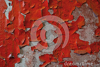 Empty Old Brick Wall Texture. Painted Poor Wall Surface. Red Grunge ...