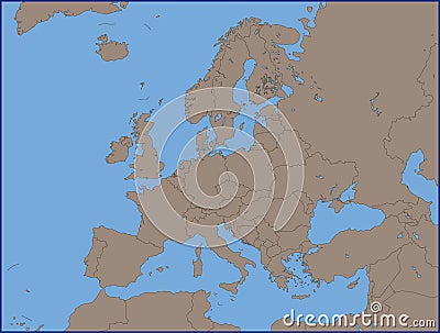Empty Political Map Of Europe Vector Illustration | CartoonDealer.com ...