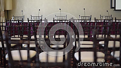 Empty Press Conference Room (2 of 2) Stock Footage - Video of flash ...