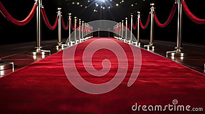 Empty Red Carpet For Celebrities With Paparazzi. Award. Generative Ai ...