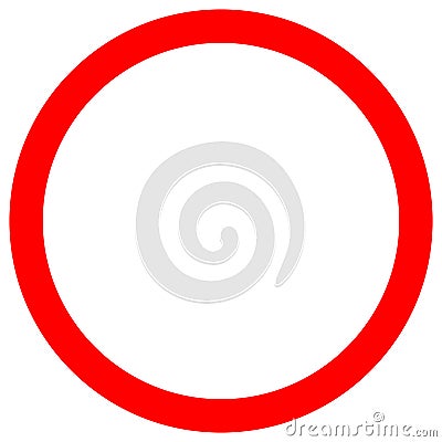 Empty Red Circle No Traffic Road Sign ,Blank Prohibiting Symbol, Vector ...