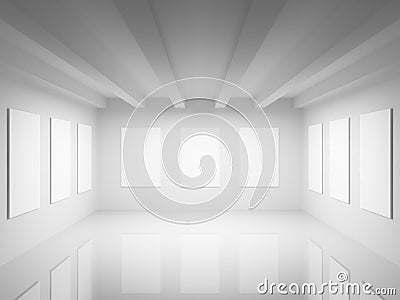 Empty White Art Gallery Hall Interior Royalty Free Stock Images - Image ...