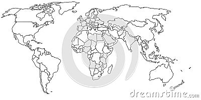 Empty World Map Royalty-Free Stock Photography | CartoonDealer.com #4506299