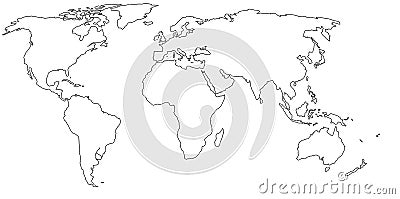 Empty World Map Stock Image | CartoonDealer.com #4608055