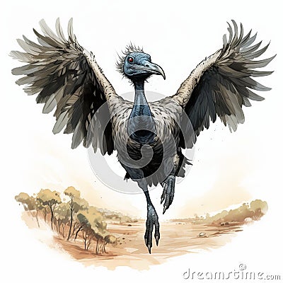 Emu In Flight: A Comic Book-inspired Illustration By Travis Charest ...