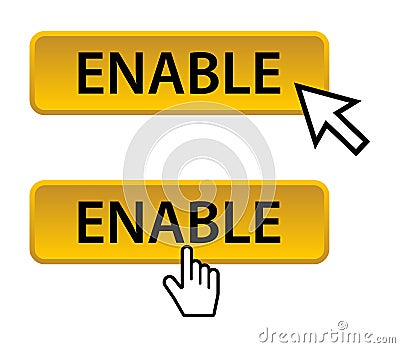 Enable Button Vector Illustration | CartoonDealer.com #213185552