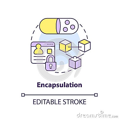 Encapsulation Concept Icon Vector Illustration | CartoonDealer.com ...