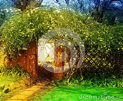 Enchanted Gardenenchanted Garden Stock Illustration | CartoonDealer.com ...