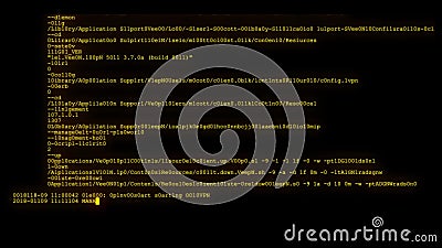 Encrypted Fast Long Scrolling Programming Security Hacking Code Data Flow Stream on Black White ...