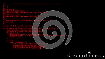 Encrypted Fast Long Scrolling Programming Security Hacking Code Data Flow Stream on Black White ...