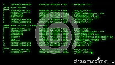 Encrypted Programming Security Hacking Code Data Flow Stream On Display New Quality Numbers ...