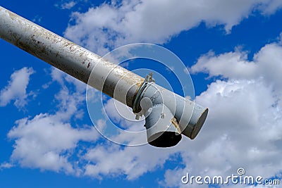 The End Of A Grain Loadout Spout At A Grain Elevator, Southeaste Stock ...