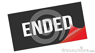 ENDED Text On Black Red Sticker Stamp Royalty-Free Stock Image ...