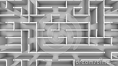 Flight Over a Big Maze Top Down View Stock Video - Video of corridor ...