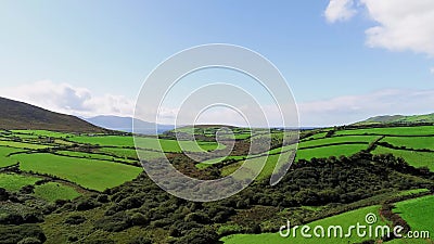 The Endless Green Grass Fields of Ireland - Flight Over Typical ...
