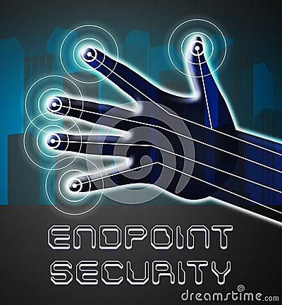 Endpoint Security Safe System Protection 2d Illustration Stock Image | CartoonDealer.com #127403407