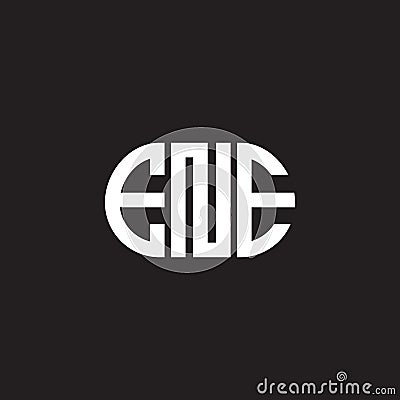 ENE Letter Logo Design On Black Background. ENE Creative Initials ...