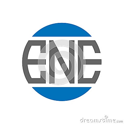 ENE Letter Logo Design On White Background. ENE Creative Initials ...