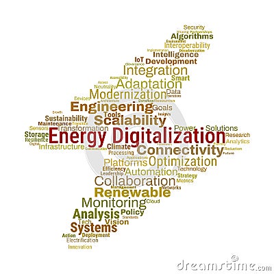 Energy Digitalization Word Cloud Royalty-Free Stock Photo ...