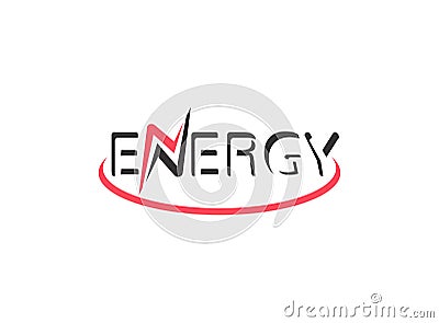 Energy Font Logo Design. Energy Text Logotype. Vector Emblem On A White ...