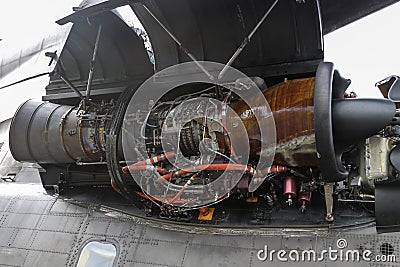 Engine Of Military Helicopter Sikorsky CH-53 GA Editorial Stock Photo ...