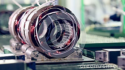 The robot for assembly. stock video. Video of manufacturing - 125541905