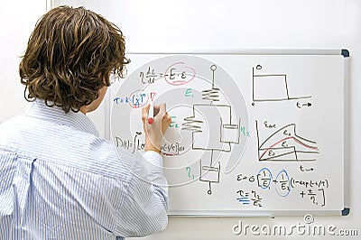 Engineer At Whiteboard Royalty-Free Stock Photography | CartoonDealer ...