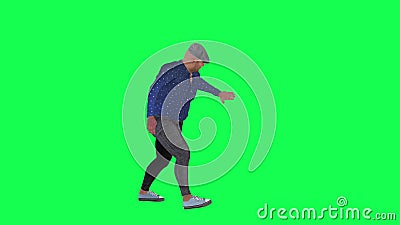 English Man Opening the Door and Entering from Left View in Green ...