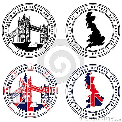 English Stamp Cartoon Vector | CartoonDealer.com #13053633