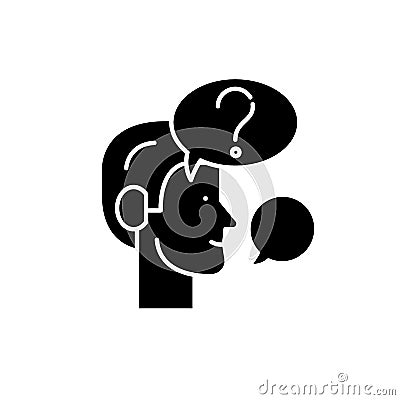 Enigma Black Icon, Vector Sign On Isolated Background. Enigma Concept ...