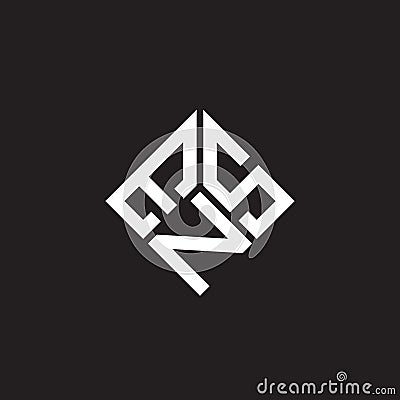 ENS Letter Logo Design On Black Background. ENS Creative Initials ...