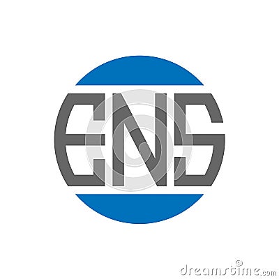 ENS Letter Logo Design On White Background. ENS Creative Initials ...