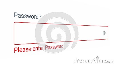 Enter Password or Software Error. Computer Screen Entering Login and ...